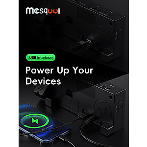 Projection Digital Alarm Clock with Bed Shaker for Bedroom, Extra Loud Alarm Clock for Heavy Sleeper, 180° Rotable Ceiling Projector Clock,2 Alarm,5 Dimmer Volume,USB Charger, Battery Backup,12/24H…