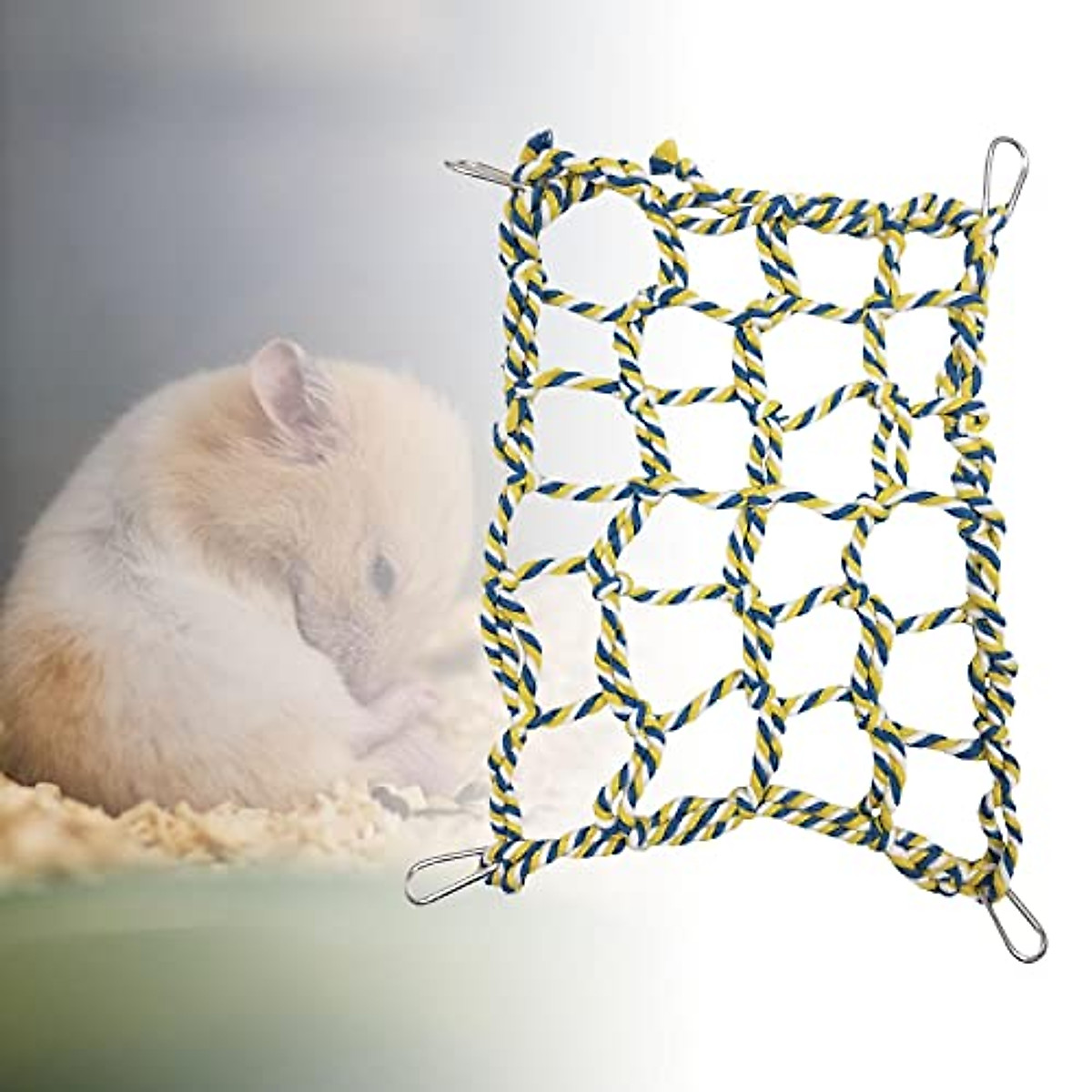 MagiDeal Bird Toys Hamster Hammock Rope Parrot Hammock Climbing Toy Climbing Toys Cage Toys Ladder Climbing Net for Parakeet Pet Parrot