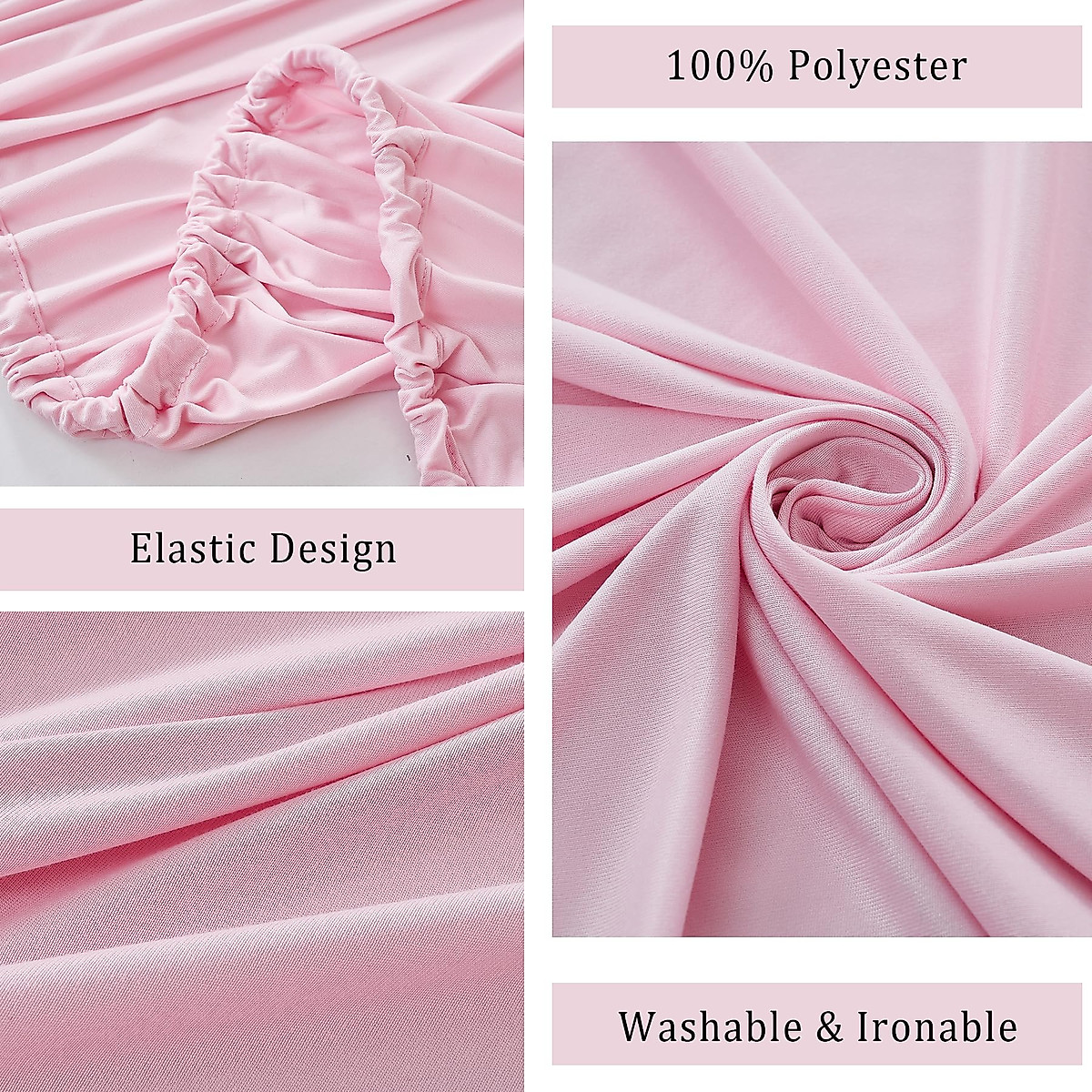 6.5FT Baby Pink Round Backdrop Covers Arch Circle Background Covers for Birthday Party Baby Shower Wedding Background, Suitable for 6ft/6.5ft Circle Stand