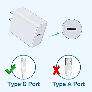USB C Charger Block,20W PD 3.0 Fast Charger Block USB C Box Plug Brick Cube for iPhone 14/13 Mini/Pro Max,12,SE,11,Samsung Galaxy A53 5G,A52,A42,A32,A13,A12,A03S,S22 Ultra,S23,S22, S21 FE 5G,S20 S10
