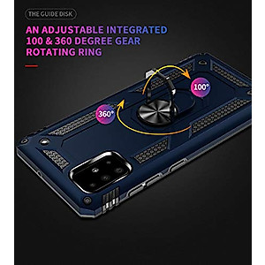 A51 5G Case,ADDIT Samsung Galaxy A51 5G Case [ Military Grade ] 15ft. Drop Tested Protective Case with Magnetic Car Mount Ring Holder Stand Cover for Samsung Galaxy A51 5G - Blue