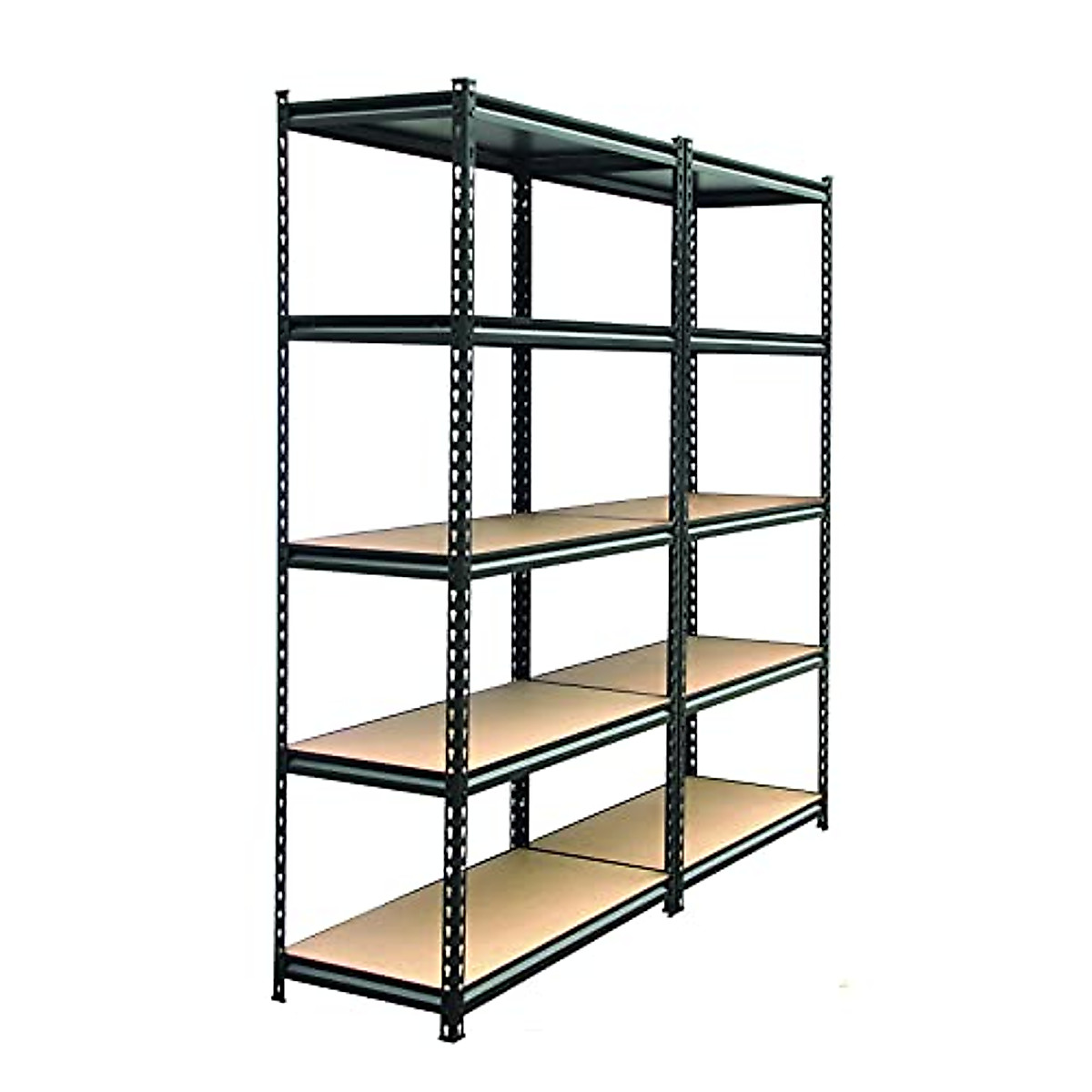King’s Rack 5 Layer Black Steel Storage Rack Boltless Shelving Unit Tier Layer Height Adjustable Shelf Organizer 30" W x 12" D x 60" H