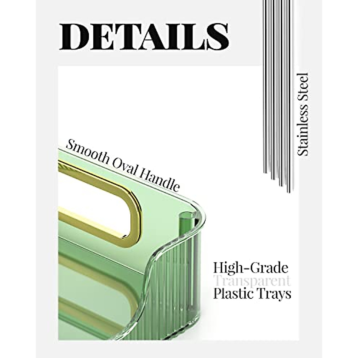 Lexvss Bathroom Organizer Countertop, Clear Makeup Desk Organzier for Dressing Table, Vanity Countertop, Bathroom Counter, 2-Tier Vanity Tray Shelf for Cosmetic, Lotions, Perfume and Toiletries