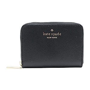 Kate Spade Darcy Small Zip Leather Credit Card Wallet Black