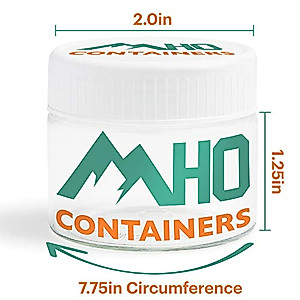 MHO Containers | Clear Refillable PET Containers, White Screw-On Lid, BPA/Paraben Free - 3.5 fl oz (104mL) - Set of 12
