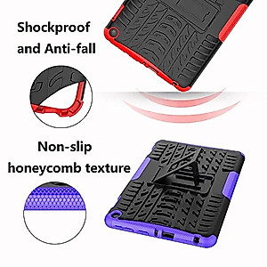 Boskin for Kindle Fire hd 8 case Fire hd 8 Plus case 2020 Release 10th Generation,Shockproof Kickstand Cover (Blue)