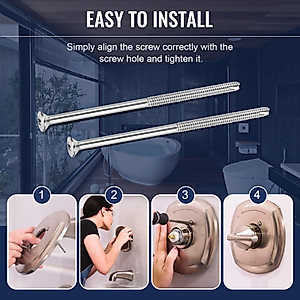 RP12630 Longer Escutcheon Trim Screws Replacement for Delta Faucet, Shower Trim Screws for Valves Roughed-in Too Deep, Faucet Repair Parts for Delta Classic Tub/Shower System, 2 Pack