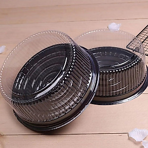 10 Pack 6-Inch Reusable Transparent Round Plastic Cake Boxes – Ideal for Cookies, Cheesecake, Bakery Packaging, and Mousse