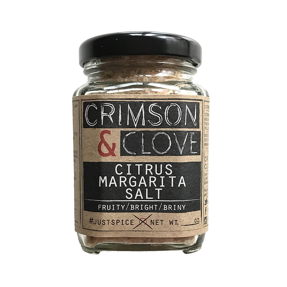 Citrus Margarita Cocktail Rimming Salt by Crimson and Clove (4.9 oz.)