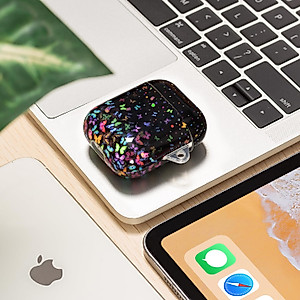 AirPod Case 2nd Generation Butterfly,AirPod Case 1st Generation Cute for Women Men with Keychain Silicone Cover Apple AirPods 2nd 1st Generation Charging Case Front Led Visible Colourful Butterflies