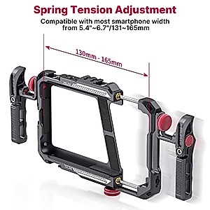 ULANZI Smartphone Video Rig with Handle, LINO Filmmaking Case Aluminum Alloy Phone Video Stabilizer Grip Tripod Mount for Video Maker Videographer with Cold Shoe for iPhone 13 Mini Pro Max 8 Plus