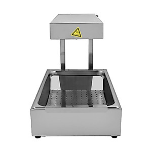 DULNICE French Fry Warmer Commercial Food Heat Lamp-Food Warmer Light, Stainless Steel Countertop Fries Food Warmer for Chips Churro Restaurant Home Kitchen