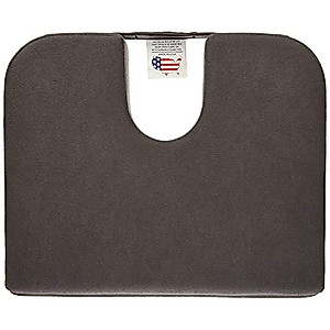 Tush Cush Home Office Orthopedic Large Computer Ergonomic Seat Cushion Original - Charcoal Velour Fabric