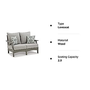 Signature Design by Ashley Visola Loveseat, Gray