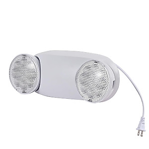 Apmeetlux LED Emergency Lights with Battery Backup Commercial Emergency Light Fixtures for Business Home Power Failure Outage Emergency Exit Sign Lighting with Plug in Cord AC85-277V 200lm 4Hours