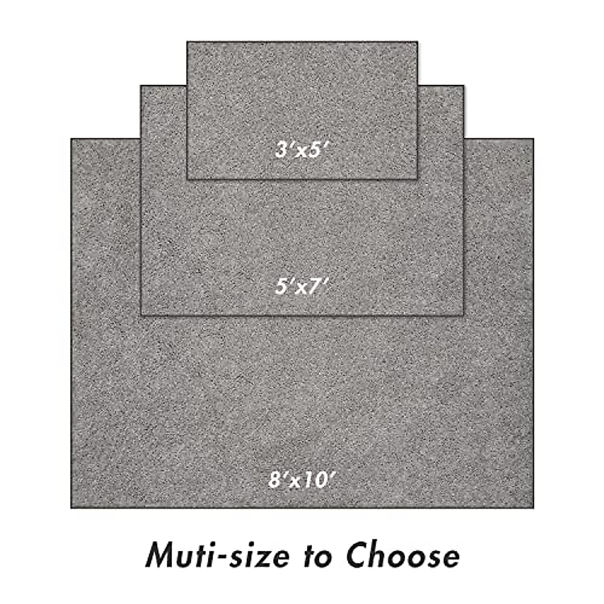 Solid Shag Rug 3x5 Rugs for Living Room Large Area Rug Machine Washable Area Rugs, Ideal for Carpet Floor Use