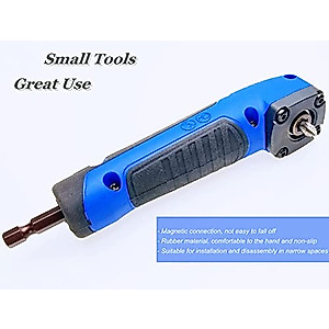 Qjin Right Angle Drill Adapter 1/4 Inch 90 Degree Angle Drill Attachment