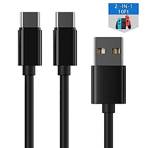 10Ft Charger Cable for Nintendo Switch,Duoai 2-in-1 USB C Charger cord for Switch Lite, PS5/Xbox Series ,Pro Cotroller Also compatible with Samsung Galaxy S10S9,S9PlusS8,HTC10,LG All of Type-C Devices