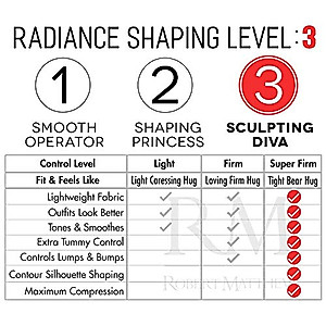 ROBERT MATTHEW Radiance Women's Shapewear High-Waist Brief (2XL, Black)