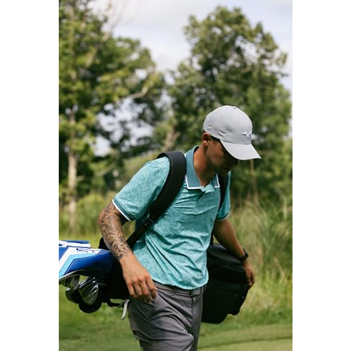 Mizuno Standard Tour Adjustable Unisex Hat, Fog/White