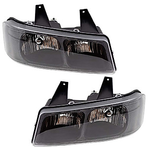 Brock Aftermarket Replacement Driver Left Passenger Right Halogen Composite Headlight Assembly Set Compatible With 15879433 15879432