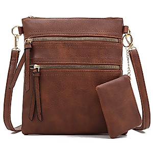 SunForMorning Crossbody Bags for Women Lightweight Handbags Shoulder Bag Purses (Brown)