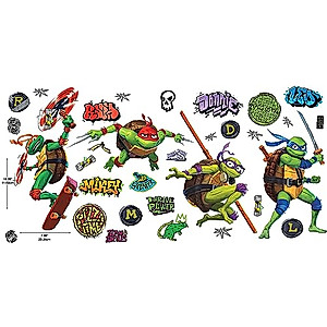 RoomMates Teenage Mutant Ninja Turtles Mutant Mayhem Characters Peel and Stick Wall Decals