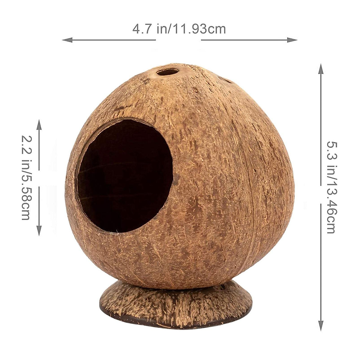 JIANGSHUANG Hamster Natural Coconut Shell hut Gerbil Small Animal Habitat Decoration Hamster Hiding House pet cave nest
