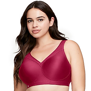 Glamorise Full Figure Plus Size MagicLift Seamless Sports Bra Wirefree #1006 Ruby Red