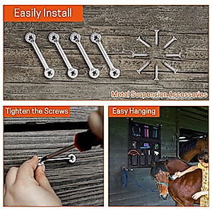 ZELARMAN Trailer Grooming Bag, Horse Trailer Hanging Grooming Organizer Bag, Short Hanging Door Caddy for Horses, Horse Grooming Supplies