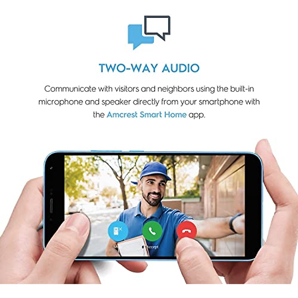 Amcrest 4MP Video Doorbell Camera Pro, Outdoor Smart Home 2.4GHz and 5GHz Wireless WiFi Doorbell Camera, Micro SD Card, AI Human Detection, IP65 Weatherproof, 2-Way Audio, 164º Wide-Angle Wi-Fi AD410