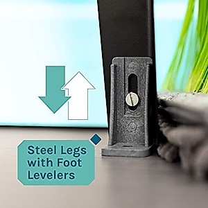 Black Space Saver Utility Sink by JS Jackson Supplies, Freestanding Tehila Space Saving Laundry Tub, Black Metal Legs with P-Trap Kit