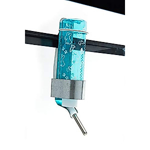 Lixit Wire and Aquarium Cage Water Bottle Chew Guard for Guinea Pigs, Rats, Rabbits, Ferrets Hamsters and Other Small Animals. (8oz with Bottle)