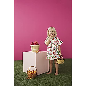 Mud Pie baby girls Short Sleeves Dress, Berry, 12-18 Months US