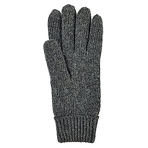BRUCERIVER Ladie's Wool Knit Gloves with Thinsulate Lining (Dk.Gray, X-Large)