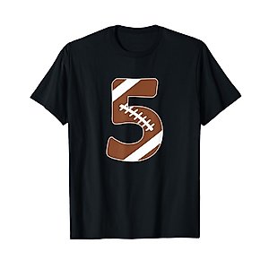 5th Birthday Football Shirt - 5 years old Kid Football Shirt T-Shirt