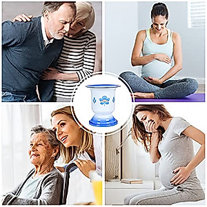 DOITOOL Bedpan Enamel Spittoon Portable Bedpan Seat Urinal Chamber Pot for Pregnant Women Elderly Children Urine Bucket Portable Toilet