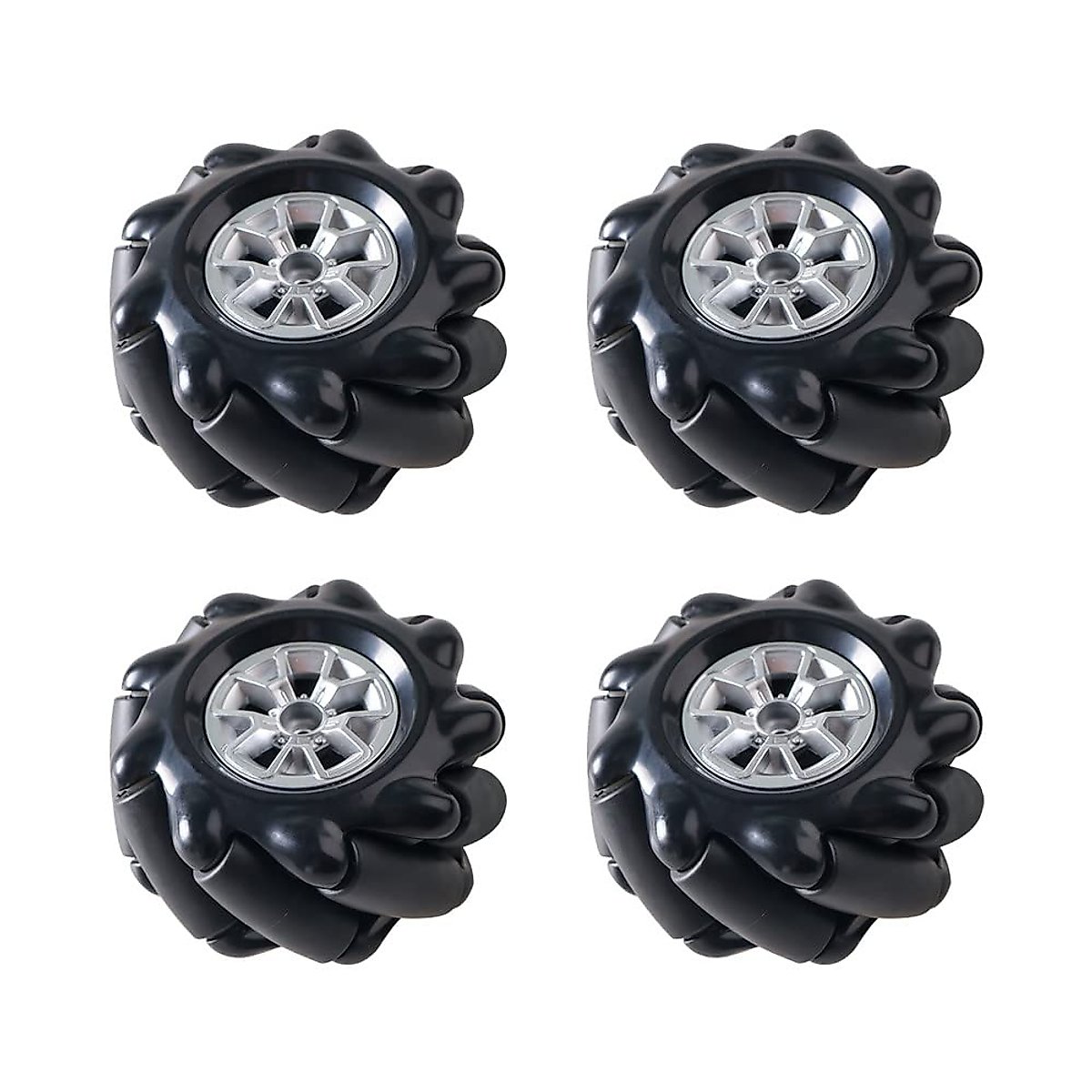 Professional 60mm Mecanum Wheel Car Chassis MC100 for Arduino/Raspberry pi/Micobit, Remote Control 4WD Metal Smart Robot Car Chassis Kit Omnidirectional Wheel with DC TT Motor DIY Toy AI ROS STEAM