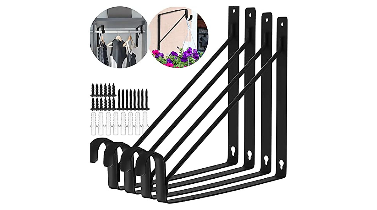 Heavy Duty Closet Shelf Brackets – 4 Pack, 11 Inch