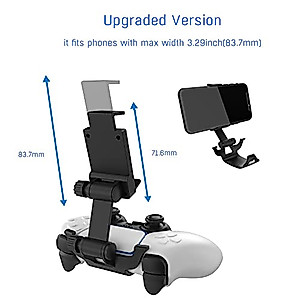 JOYTORN PS-5 Controller Phone Mount,Mobile Phone Gaming Clip for PS5 Dualsense Controller- Perfect Gaming Companion
