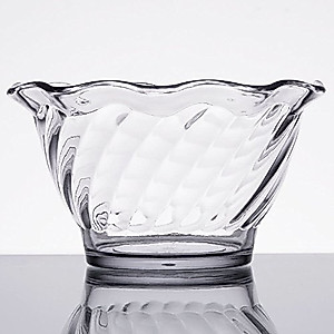 G.E.T. DD-50-CL-EC Plastic Tulip Ice Cream/Dessert Dish, 5 Ounce, Clear (Set of 4)