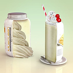 Metabolic Nutrition - Musclean - Milkshake Weight Gainer, Whey High Protein Meal Replacement, Maintenance Nutrition, Low Carb, Keto Diet, Digestive Enzymes, Vanilla, 2.5 Pound (25 ser)