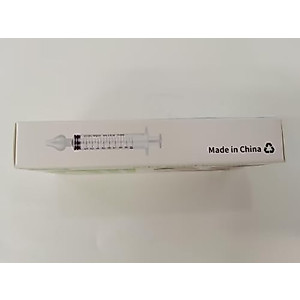 JUSONEY Baby Nose Syringe - Professional Fly Baby Irrigator with Clean and Reusable Silicone Nose Tips (2 Pieces)