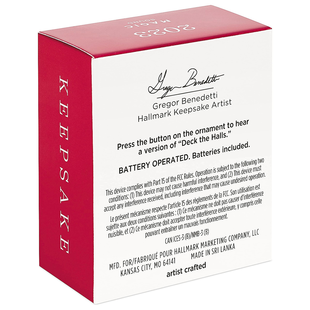 Hallmark Keepsake 1.35" Miniature Christmas Ornament 2023, Festive Frozen Treats With Sound Mini, Gifts for Her