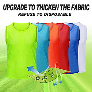 Antoyo Pinnies Soccer pinnies for Soccer Mesh Basketball Jerseys Green-XL