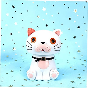 Levemolo Bobble Head Cat Ornament Car Decoration Spring Decor Decoration for Home Spring Base Dancing Toy Bobblehead Kitten Cat Bobbleheads Dashboard Figurine Kitten Adorn Resin Cat Crafts