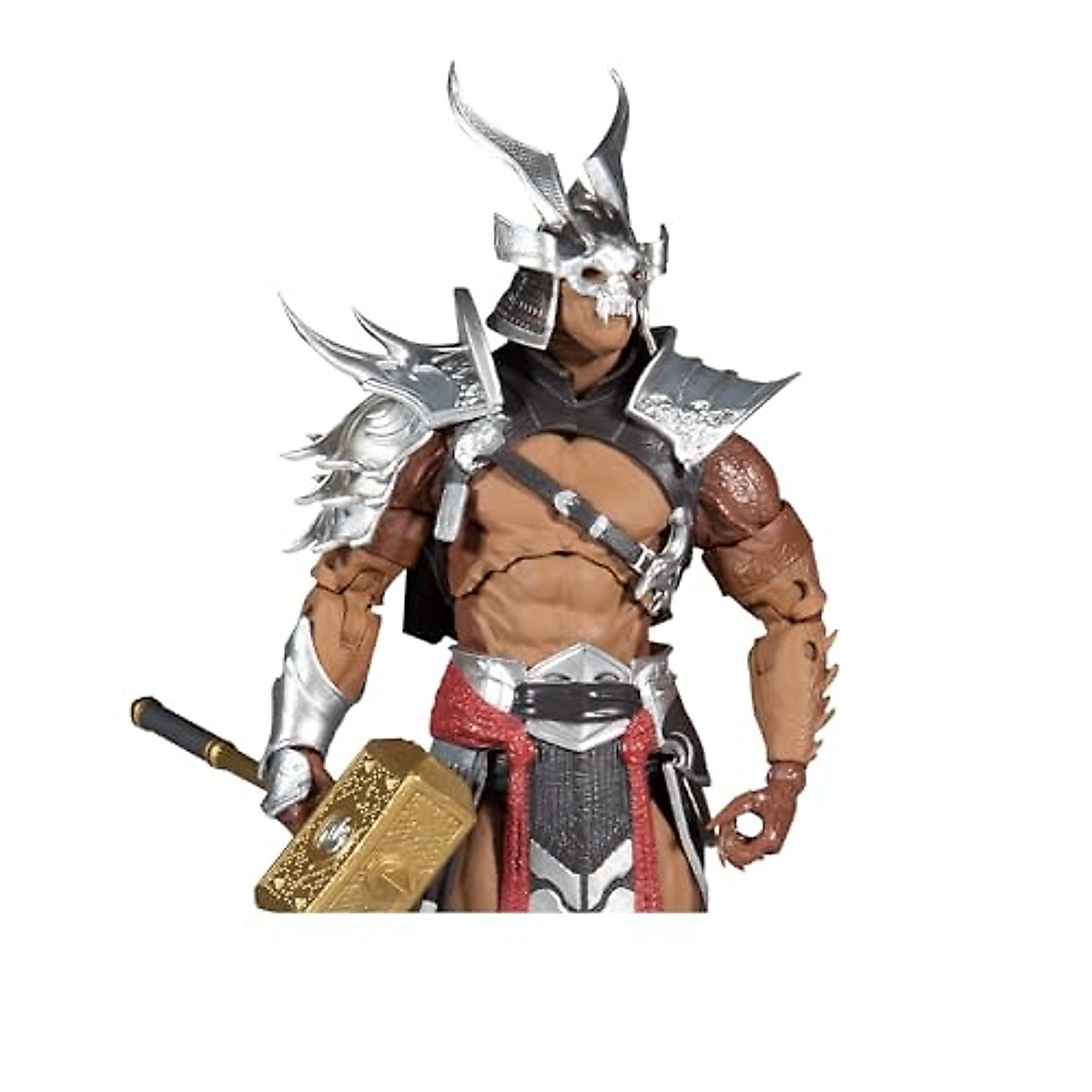 McFarlane Toys Mortal Kombat Shao Kahn (Platinum Kahn) 7" Action Figure with Accessories