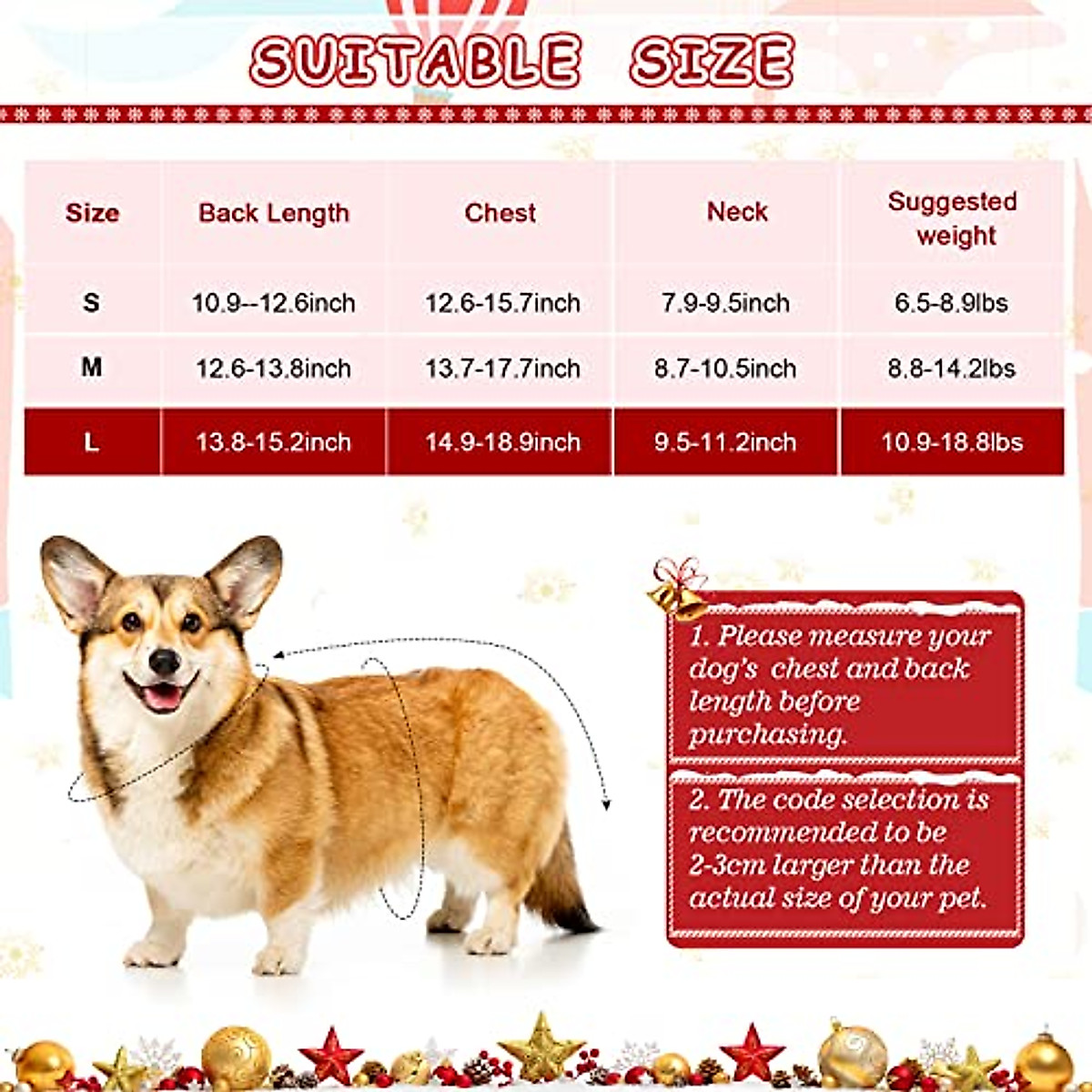 8 Pieces Dog Sweaters Large Christmas Dog Sweaters for Dogs Cat Dog Outfit for Small Medium Large Dog Cat Christmas Cosplay Clothes (Large)