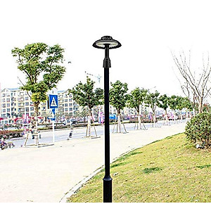 CYLED Post Top Light 60W LED Circular Area Light 8000Lm 5500K Pure White (200W Equivalent) Garden Pole Lights Outdoor Post Top Lamps Lamp Top Pathway Pole Light Fixture for Street Yard Garden