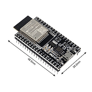 2 Sets ESP32-DevKitC core Board ESP32 Development Board ESP32-32D WiFi+Bluetooth Compatible IoT NodeMCU-32 with 38Pins ESP32 Type-C USB and Micro USB Expansion Board